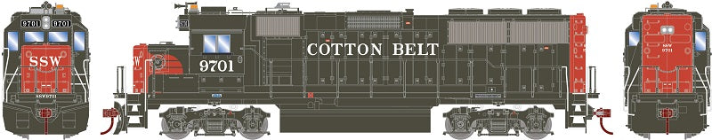 HO EMD GP-60 DCC Ready Diesel Locomotive, Cotton Belt (SSW) #9701 (ATH – Nankin Hobby