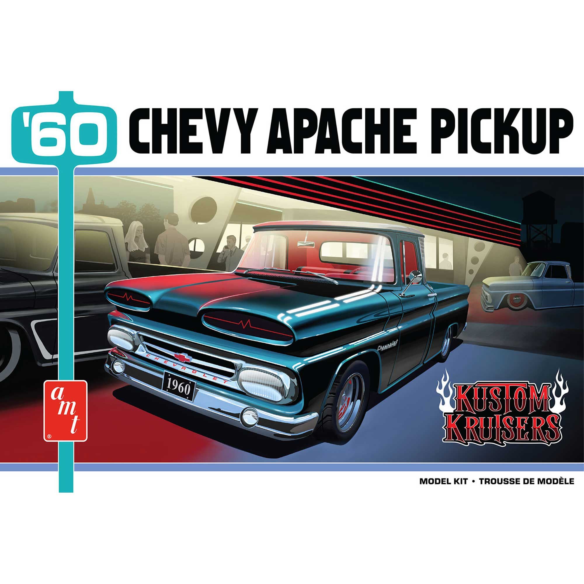 1/25 1960 Chevy Apache Pickup Plastic Model Kit (AMT1444M) – Nankin Hobby