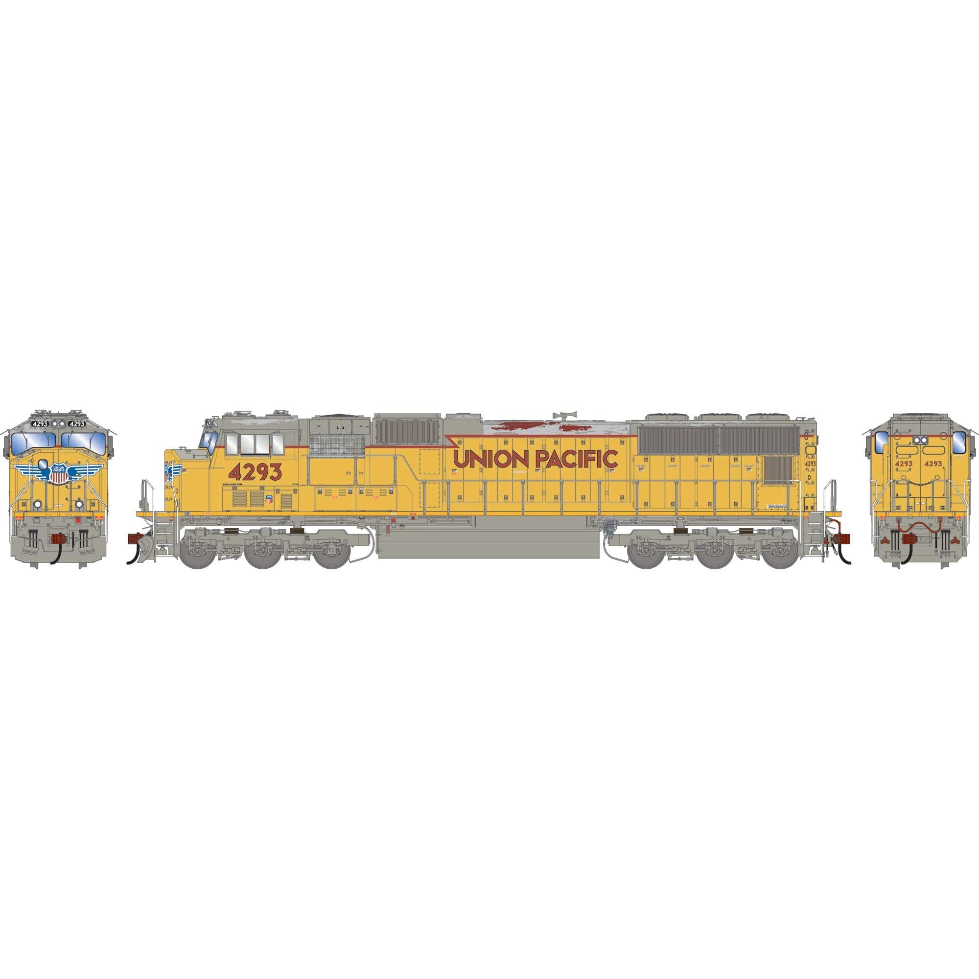 HO SD70M Locomotive Primed For Grime UP #4293 (ATHG-1589) – Nankin Hobby