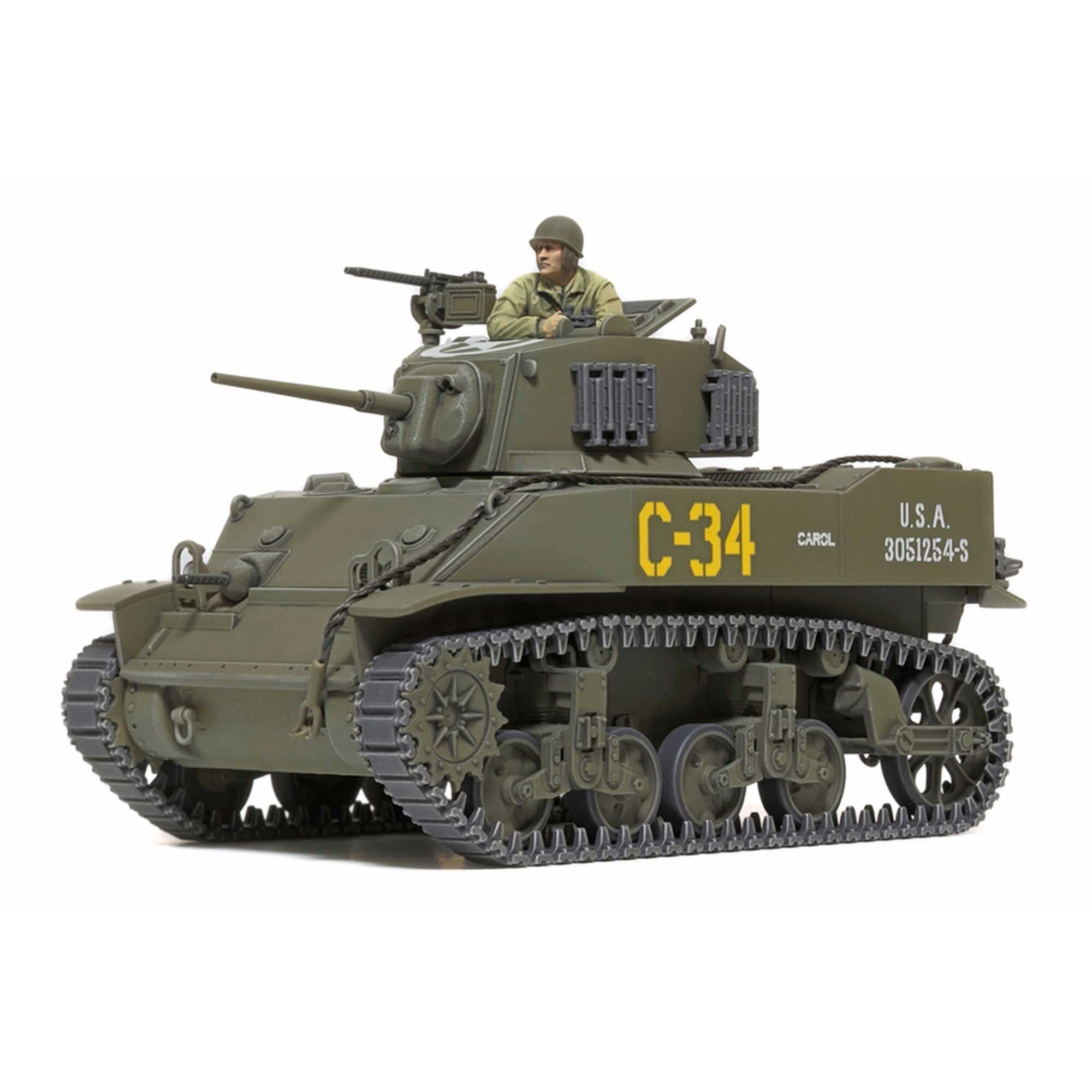 1/48 U.S. Light Tank M5A1 Stuart Plastic Model Kit (TAM32606) – Nankin ...