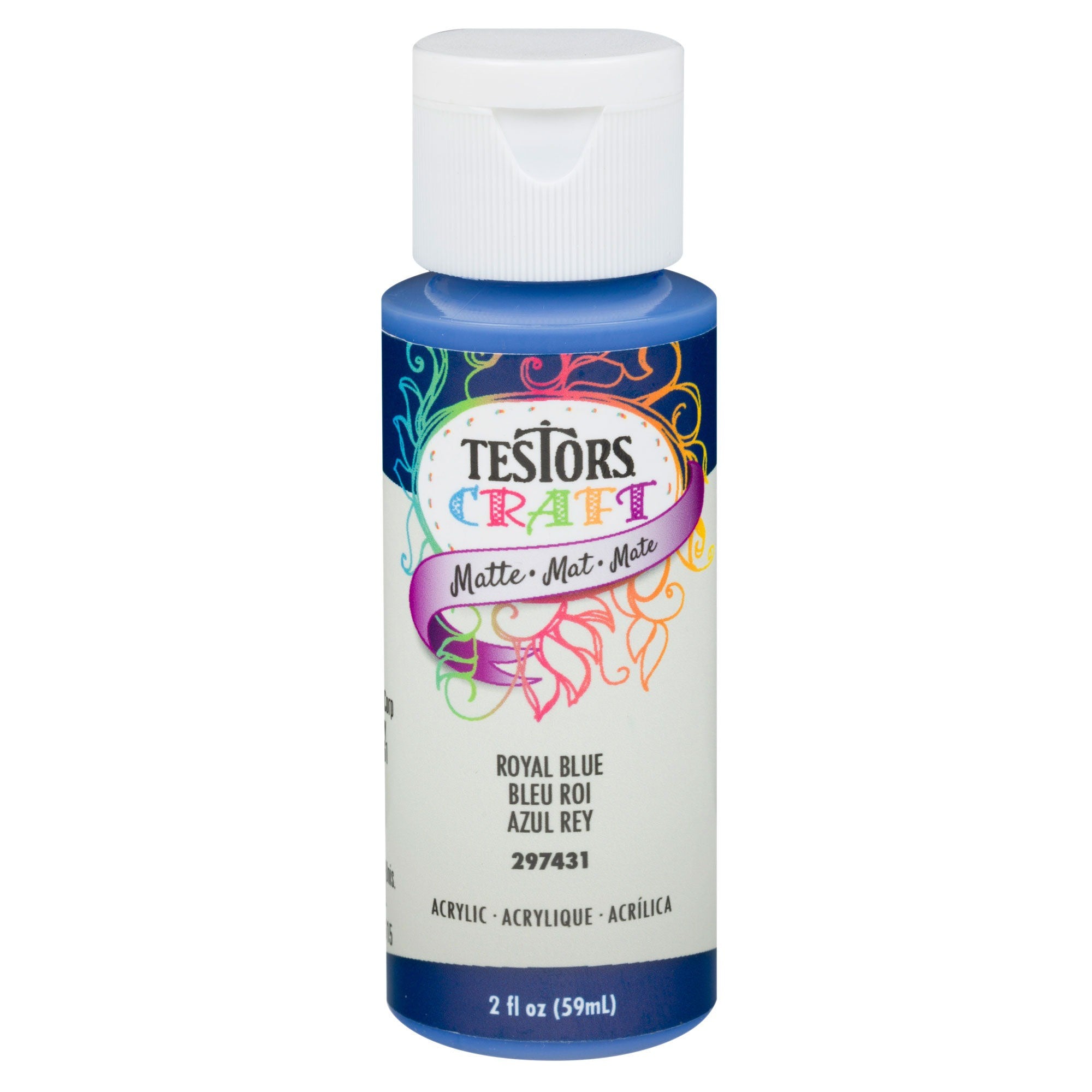 Testors 2oz Acrylic Craft Paint Satin Royal Blue (TES297431A) – Nankin ...