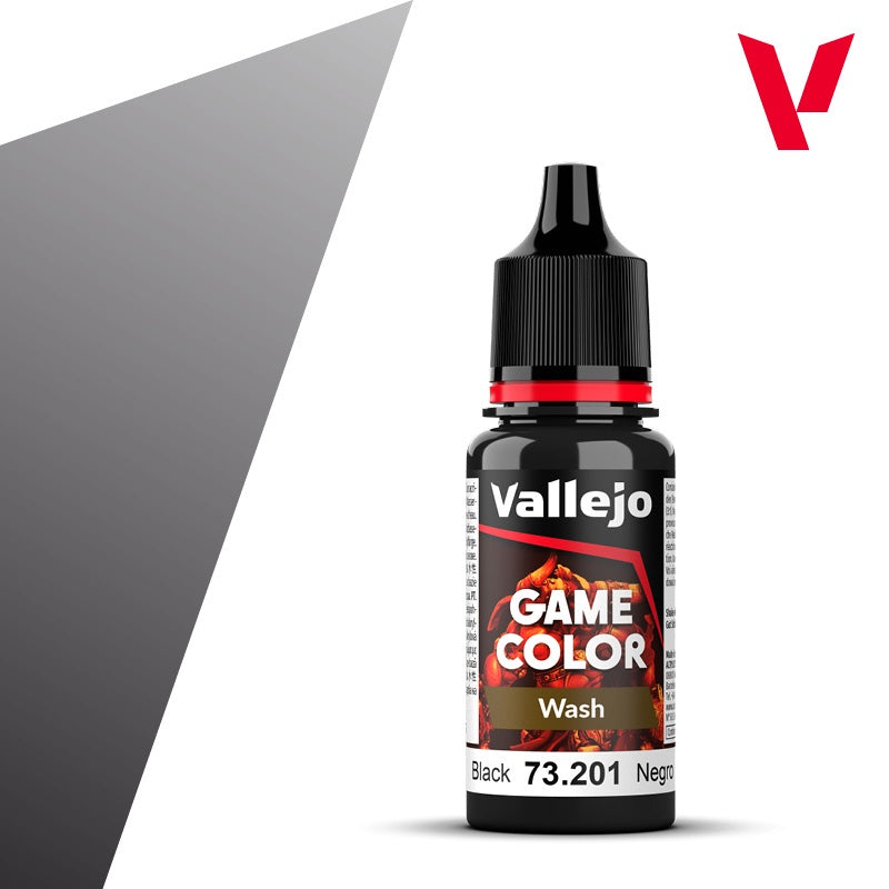 Game Color Wash Black Acrylic Paint 18ml Bottle (VLJ73201) – Nankin Hobby