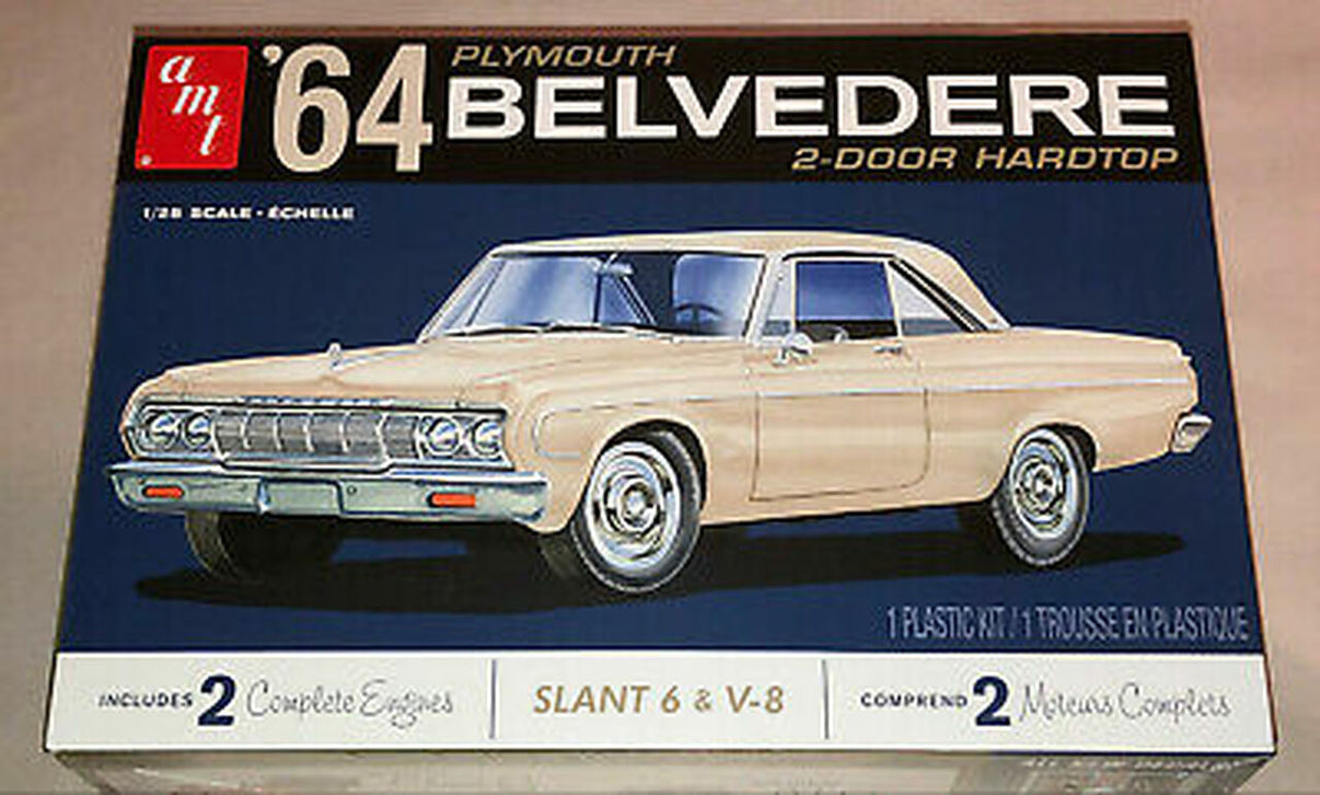 1/25 1964 Plymouth Belvedere 2-Door Hardtop Plastic Model Kit (AMT1188 ...