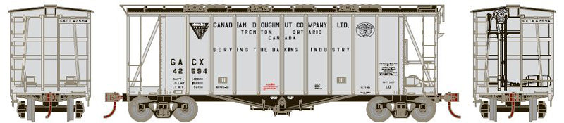 HO GATC 2600 Airslide Covered Hopper, Canadian Doughnut (GACX) #42594 – Nankin Hobby