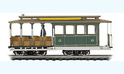 HO Cable Car Standard DC Municipal Railway, Green (BAC60531) – Nankin Hobby