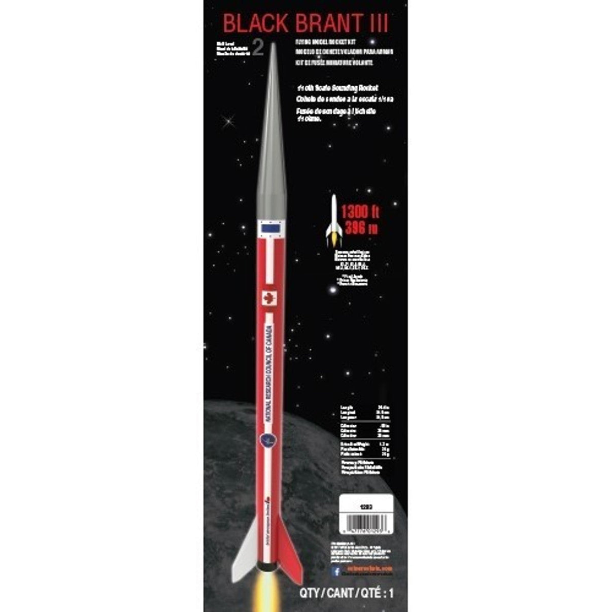 Black Brant III Skill Level 1 Rocket Kit (EST1293) – Nankin Hobby