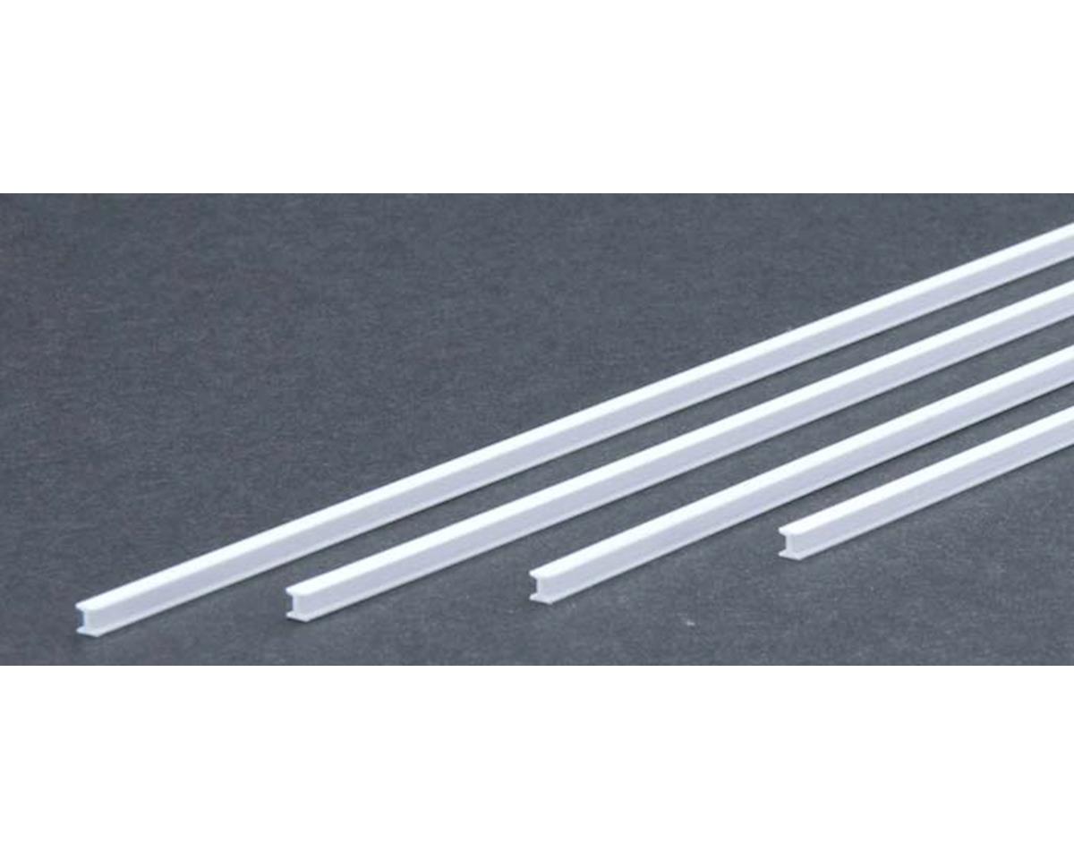 Opaque White Polystyrene H-Column 0.100"x14" (4) (EVG283) – Nankin Hobby