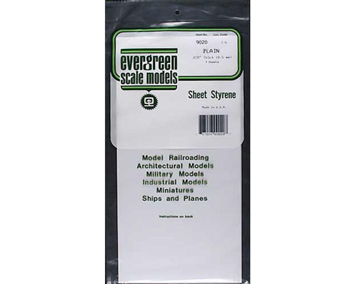 Opaque White Polystyrene Sheet 0.020"x6"x12" (3) (EVG9020) – Nankin Hobby