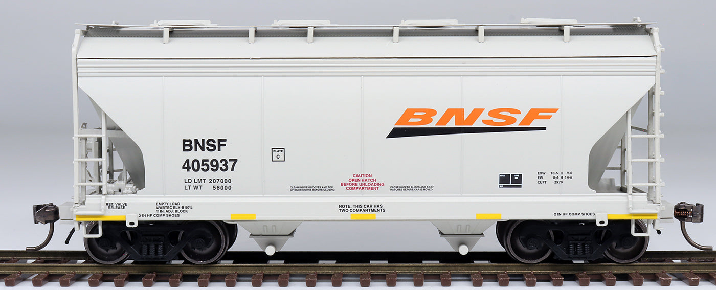 HO ACF Center Flow 2-Bay Hopper, BNSF #405931 (IMR4653420) – Nankin Hobby