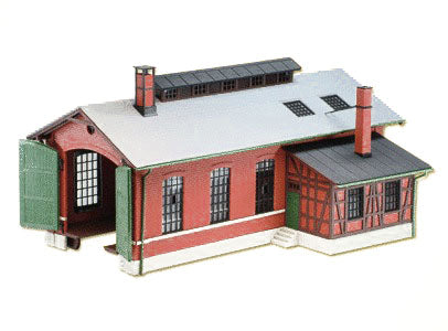 HO Single Stall Engine House, 7-7/8"x4-3/4" (KIB39436) – Nankin Hobby