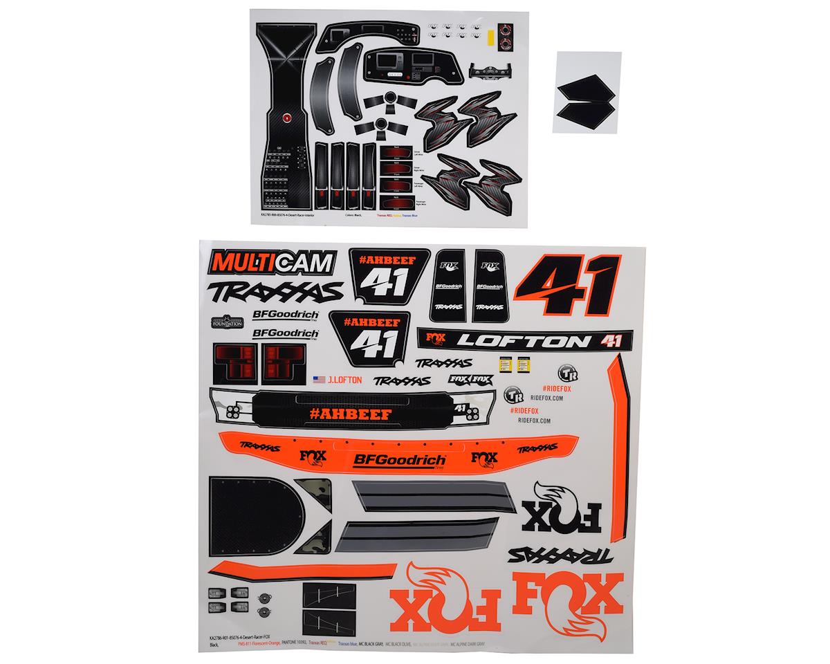 Fox Racing Decal Sheet for UDR (TRA8515) – Nankin Hobby