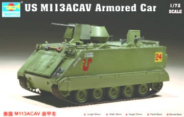 1/72 US M113 ACAV Armored Cavalry Assault Vehicle Plastic Model Kit (T ...