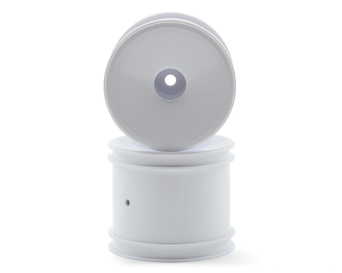 Dish 2.2" 12mm Hex Front White Wheels for RC10T/T2/GT (2) (ASC7852 ...