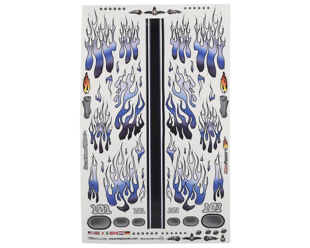 Flames Ballers Decal Sheet Blue 8.5x14" (FBR1DECFLB481) – Nankin Hobby