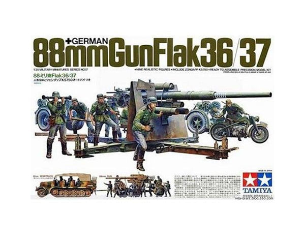 1/35 German Gun Flak 88mm Plastic Model Kit (TAM35017) – Nankin Hobby